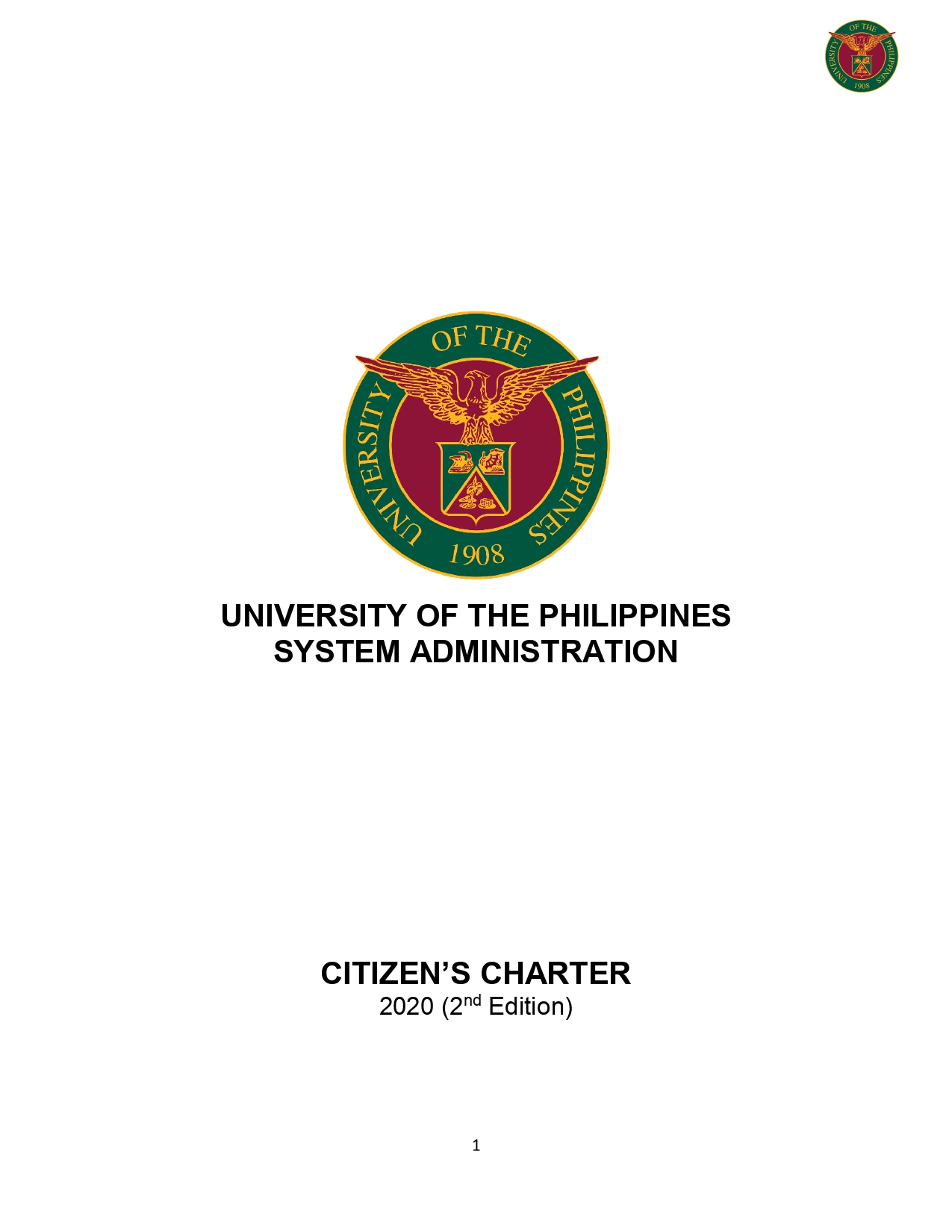 CITIZEN’S CHARTER – Padayon UP Public Service Office